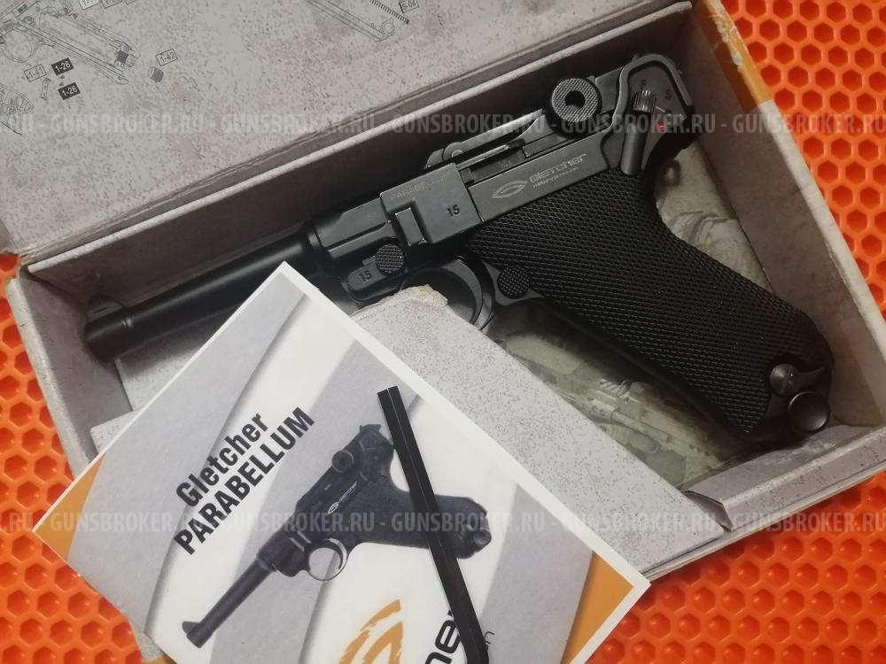 Пневматический пистолет Gletcher Parabellum (Luger, blowback) купить ...